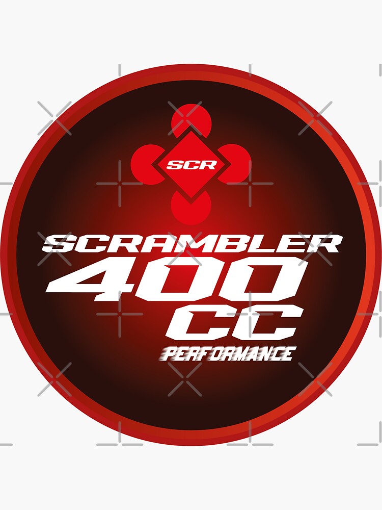 "Modified Motorcycle Scambler logo Design for print" Sticker for Sale ...