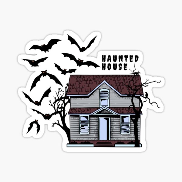 "Halloween Haunted House" Sticker for Sale by studiofestival | Redbubble