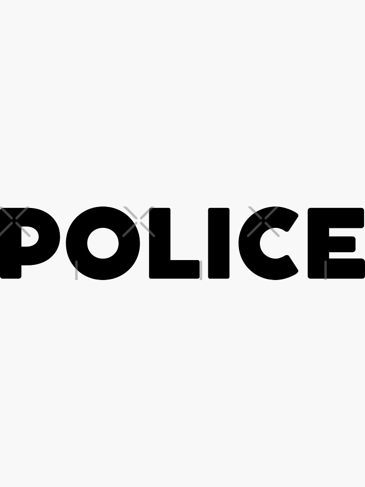 "police" Sticker for Sale by Eriksonshop | Redbubble