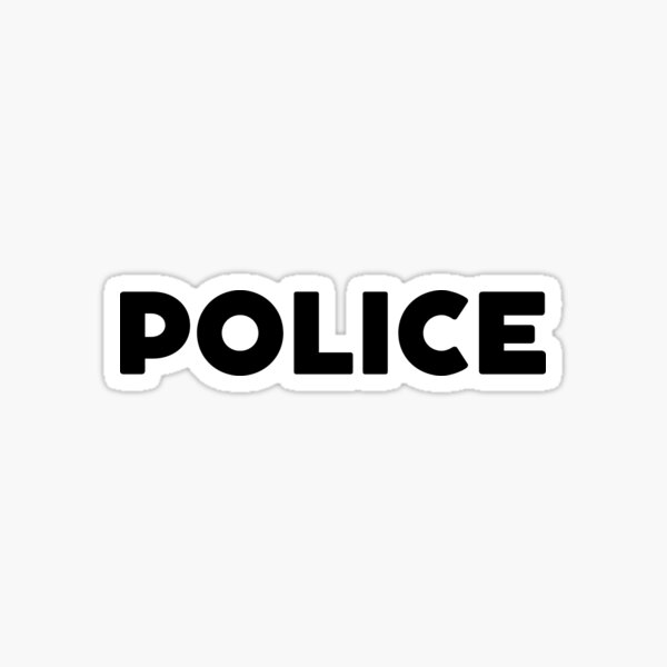 "police" Sticker for Sale by Eriksonshop | Redbubble