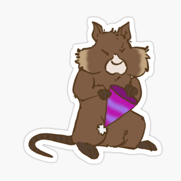 "Celebratory Muskrat" Sticker for Sale by TheGoatMaster | Redbubble