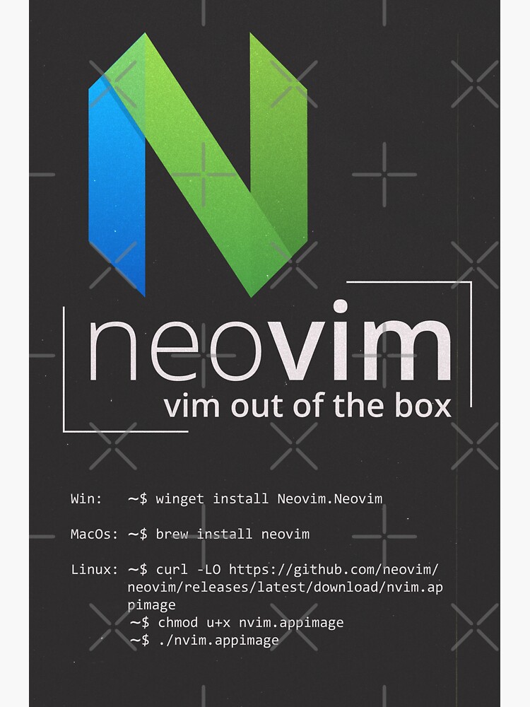 "neovim | vim out of the box" Sticker for Sale by typo-n-quotes | Redbubble