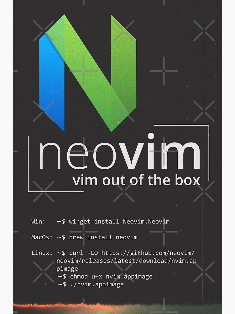 "neovim | vim out of the box" Poster for Sale by typo-n-quotes | Redbubble