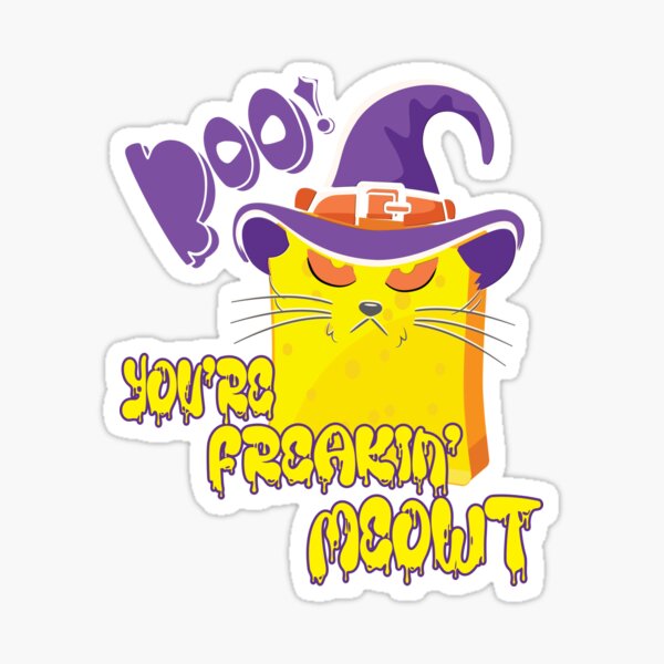 "Halloween Retro Mashup: Funny Cat French Toast - Boo! You're Freakin ...