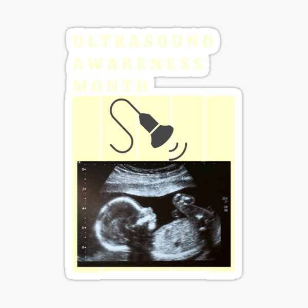 " Ultrasound Awareness Month " Sticker for Sale by RSKmart | Redbubble