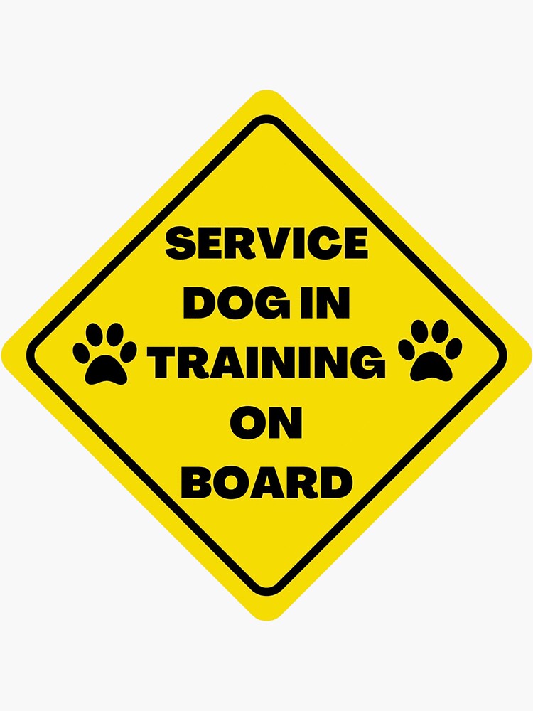 "Service Dog in Training Car Sticker" Sticker for Sale by UKY4Paws ...