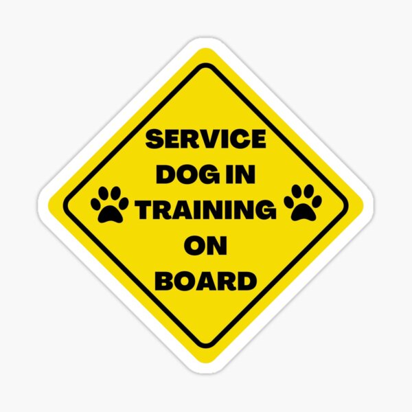 "Service Dog in Training Car Sticker" Sticker for Sale by UKY4Paws ...