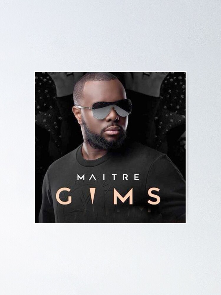 "French rapper maitre gims" Poster for Sale by lommetess | Redbubble