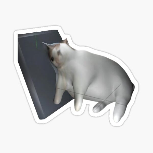 "Crying Cat meme in the Blender 3D" Sticker for Sale by ASLIAH | Redbubble