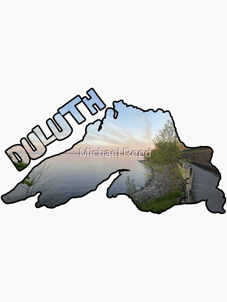 "Lake Superior Outline (Aerial Lift Bridge & Duluth's Lakewalk ...