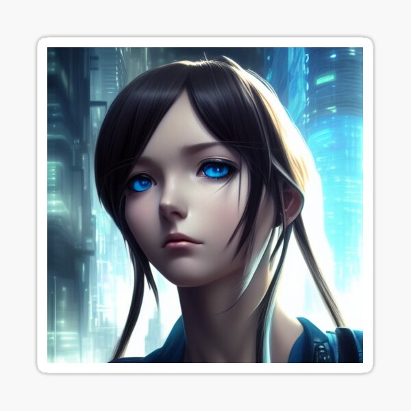 "Blue Eyes Hacker Girl" Sticker for Sale by Amal2020 | Redbubble