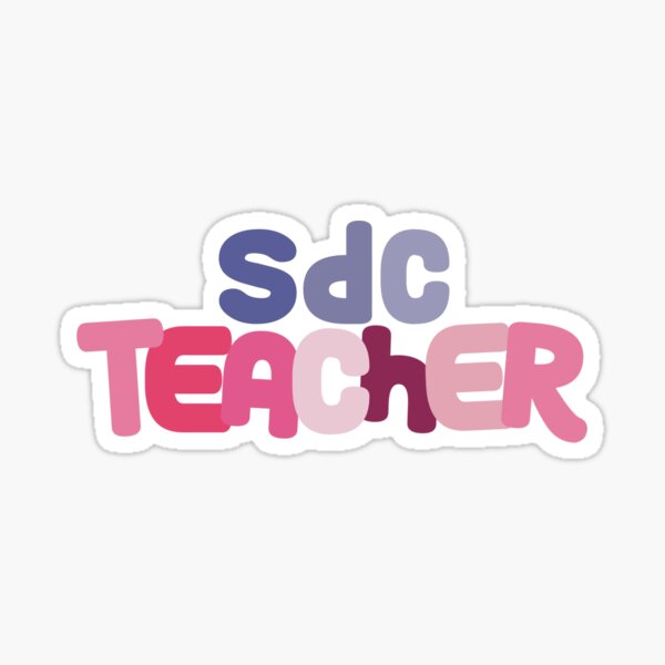 "SDC Teacher Groovy Retro " Sticker for Sale by jocelynakemi | Redbubble