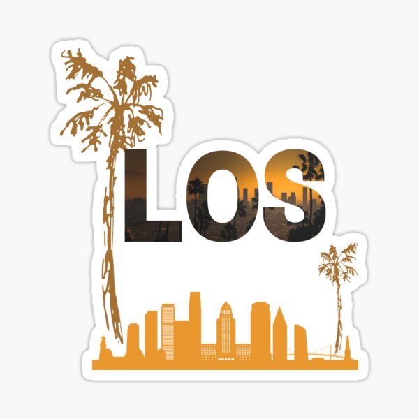 "los angeles" Sticker for Sale by Yasifern | Redbubble
