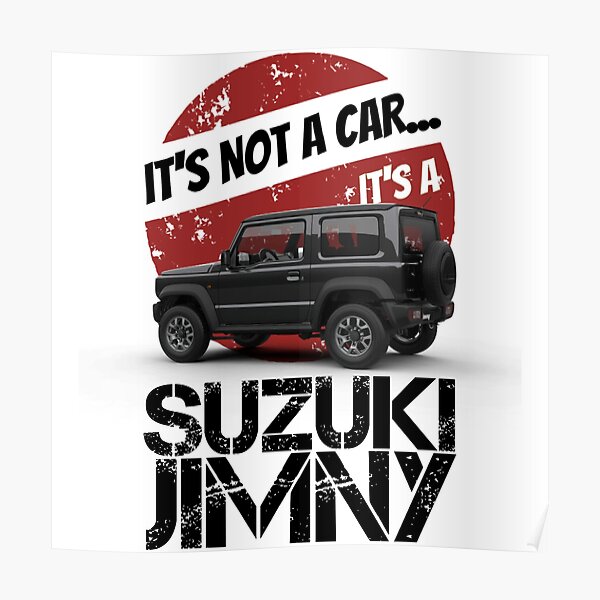 "Suzuki Jimny Retro Black Text" Poster for Sale by Off-RoadCars | Redbubble