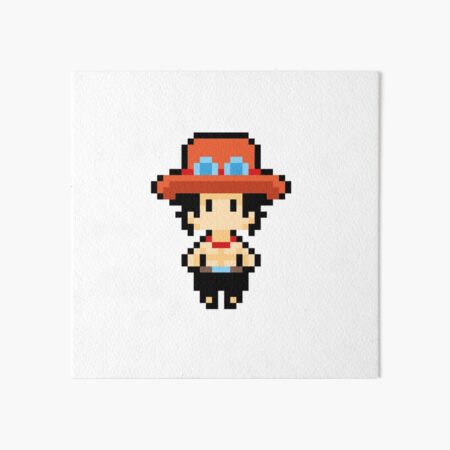 "One Piece Portgas D. Ace Pixel Art" Art Board Print for Sale by ...