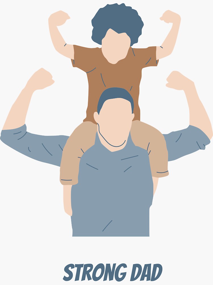 "strong dad" Sticker for Sale by Mzakaris | Redbubble