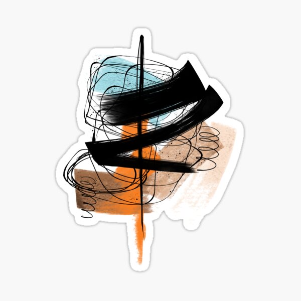 "Abstract art " Sticker for Sale by Paint-Job | Redbubble