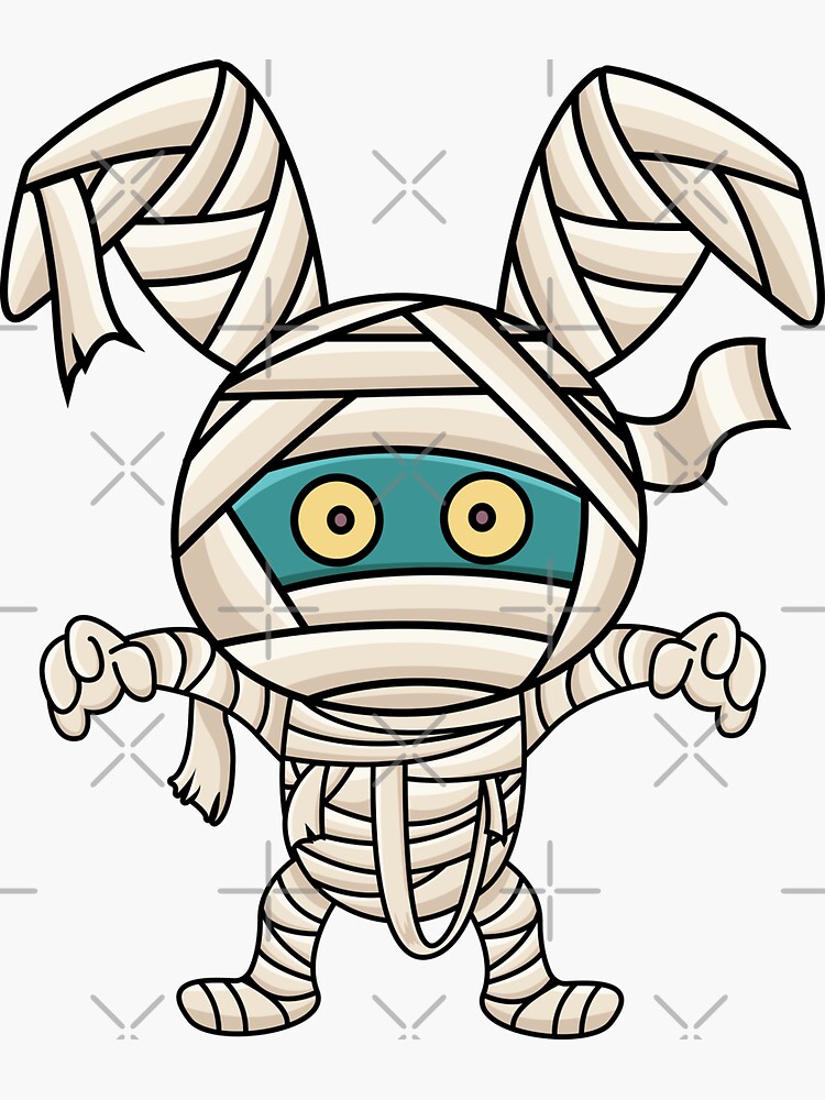 "Mummy Bunny | Ancient Egyptian Rabbit | Ancient Egypt" Sticker for ...