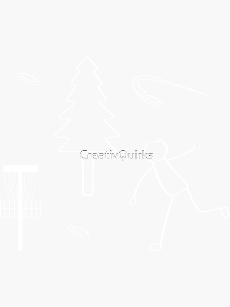 "Stick Figure Disc Golf Scene" Sticker for Sale by CreativQuirks ...