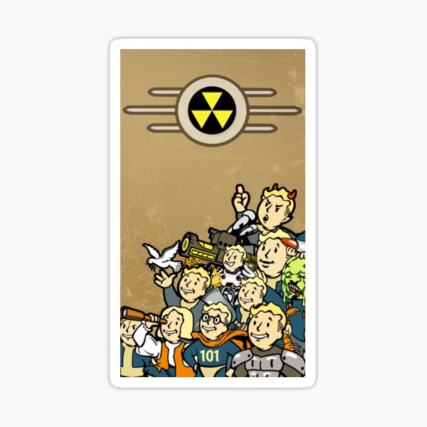 "Fallout vault poster" Sticker for Sale by MinoCyCeg | Redbubble