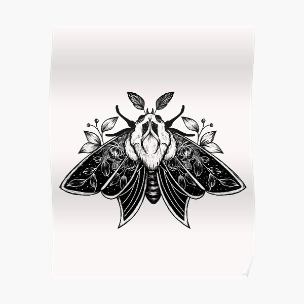 "Moon moth - 2022 Ink collection" Poster for Sale by Lysified | Redbubble