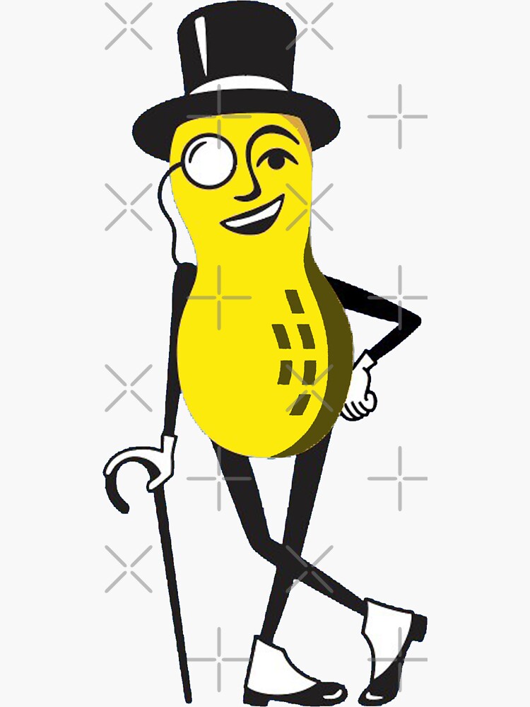 "Mr Peanut" Sticker for Sale by TheBestArt2022 | Redbubble