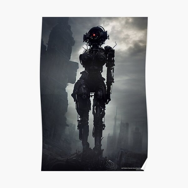 "A humanoid robot in a post-apocalyptic world." Poster for Sale by ...