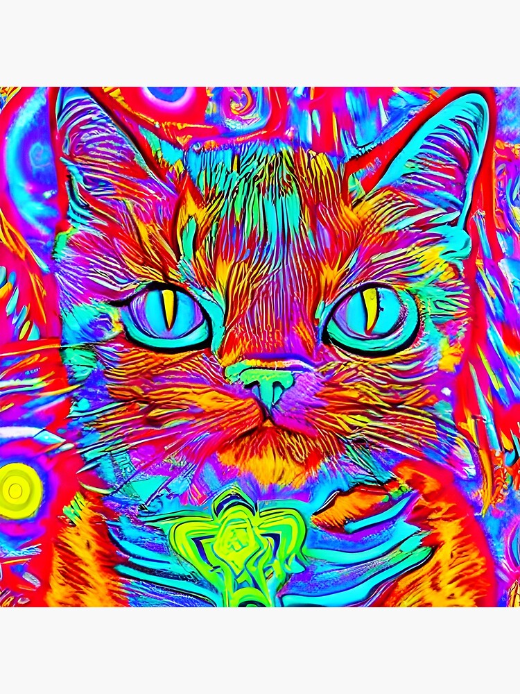 "Psychedelic Cat" Poster for Sale by jwitk27 | Redbubble
