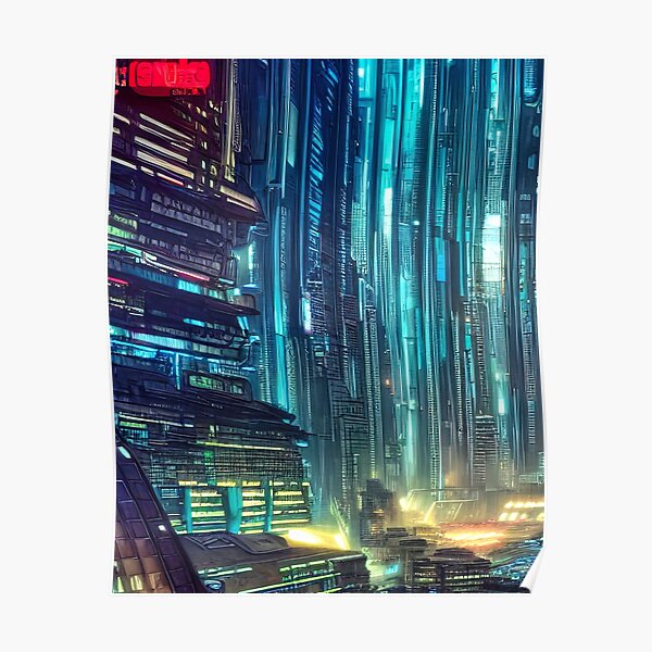 "A.I Cyberpunk City" Poster for Sale by GalleryX | Redbubble