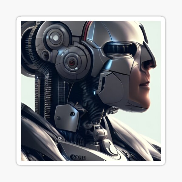 "cyborg art" Sticker for Sale by Domi2410 | Redbubble