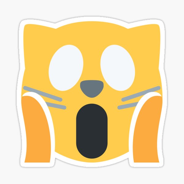 "weary cat face" Sticker for Sale by felyne-kitty | Redbubble