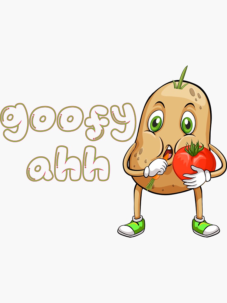 Pegatina «a freak Potato eating Tomato Schlatt - goofy ahh» de ResBlack ...