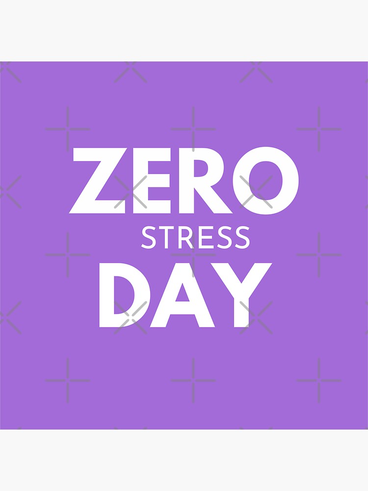 "Stress Level Zero" Sticker for Sale by FluffyFacts | Redbubble