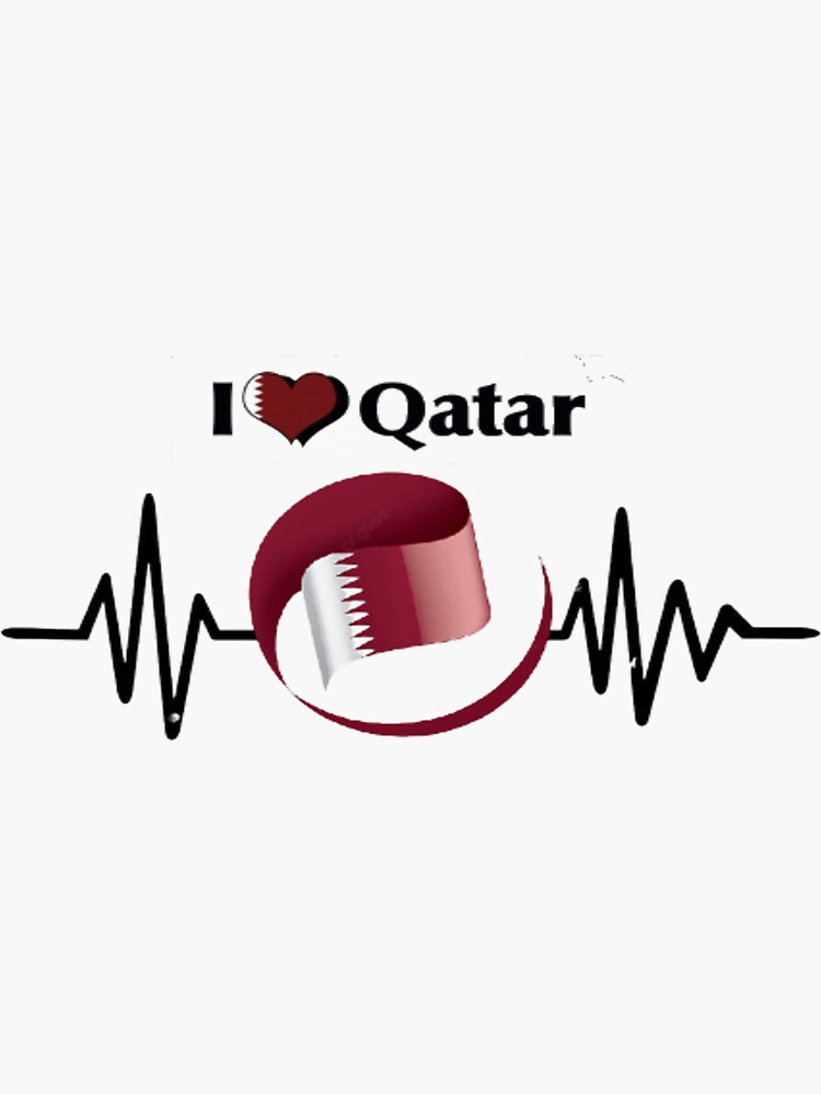 "Qatari flag" Sticker for Sale by Teixeira224 | Redbubble