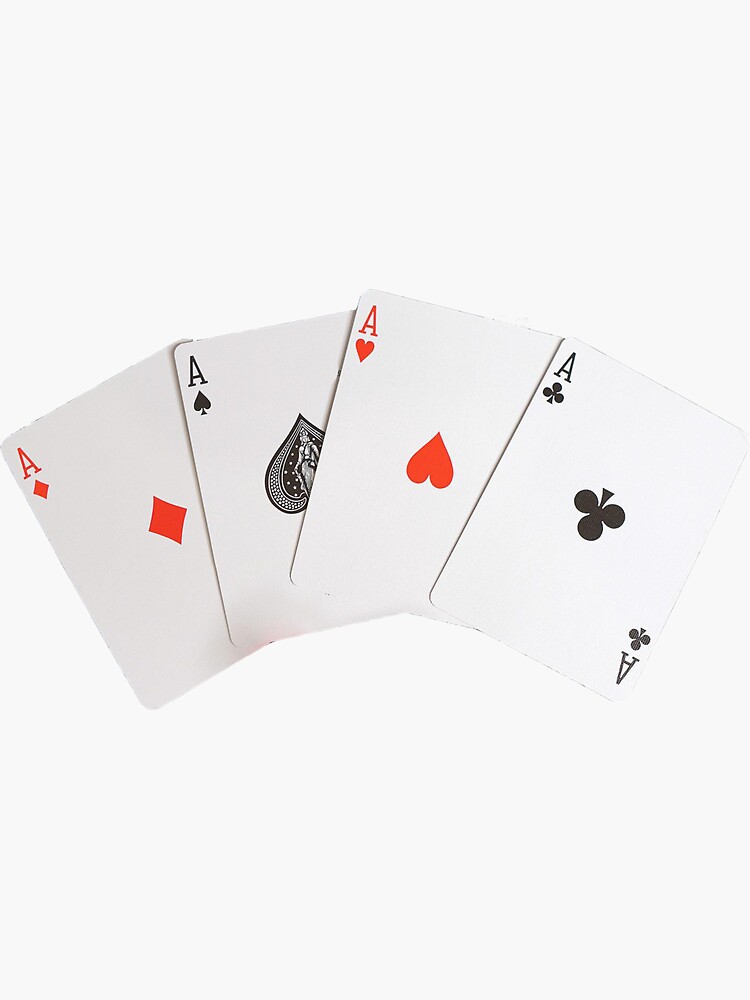 "Four Aces" Sticker for Sale by bethdaydreamzz | Redbubble