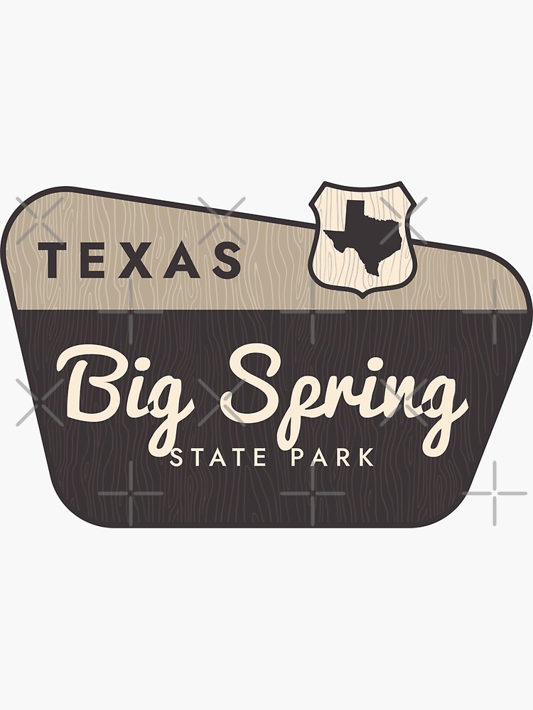 "Big Spring State Park Texas Vintage Welcome Sign" Sticker for Sale by ...