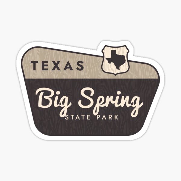 "Big Spring State Park Texas Vintage Welcome Sign" Sticker for Sale by ...