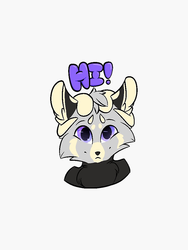 "Rade “Hi!” Emote" Sticker for Sale by Felidae-Studios | Redbubble