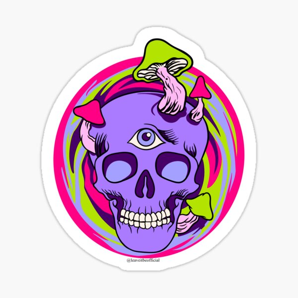 "Purple Skull" Sticker for Sale by Leave-It-Be | Redbubble