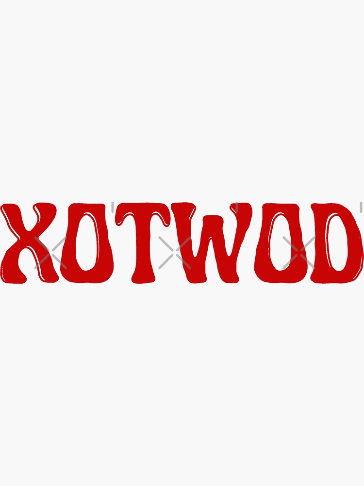 "xotwod (red)" Sticker for Sale by WyvernTM | Redbubble
