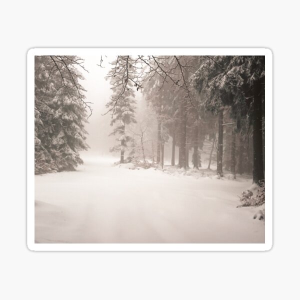 "Heavy Snowy Winter Day" Sticker for Sale by Krishnaviart | Redbubble