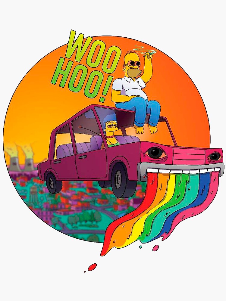 "woo hoo" Sticker by TodoSimpsons | Redbubble