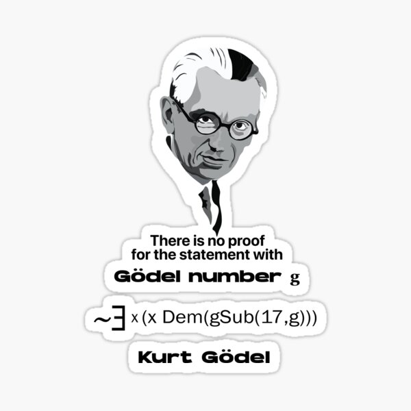 "Kurt Gödel | Gödel numbers" Sticker for Sale by wamuigaworld | Redbubble