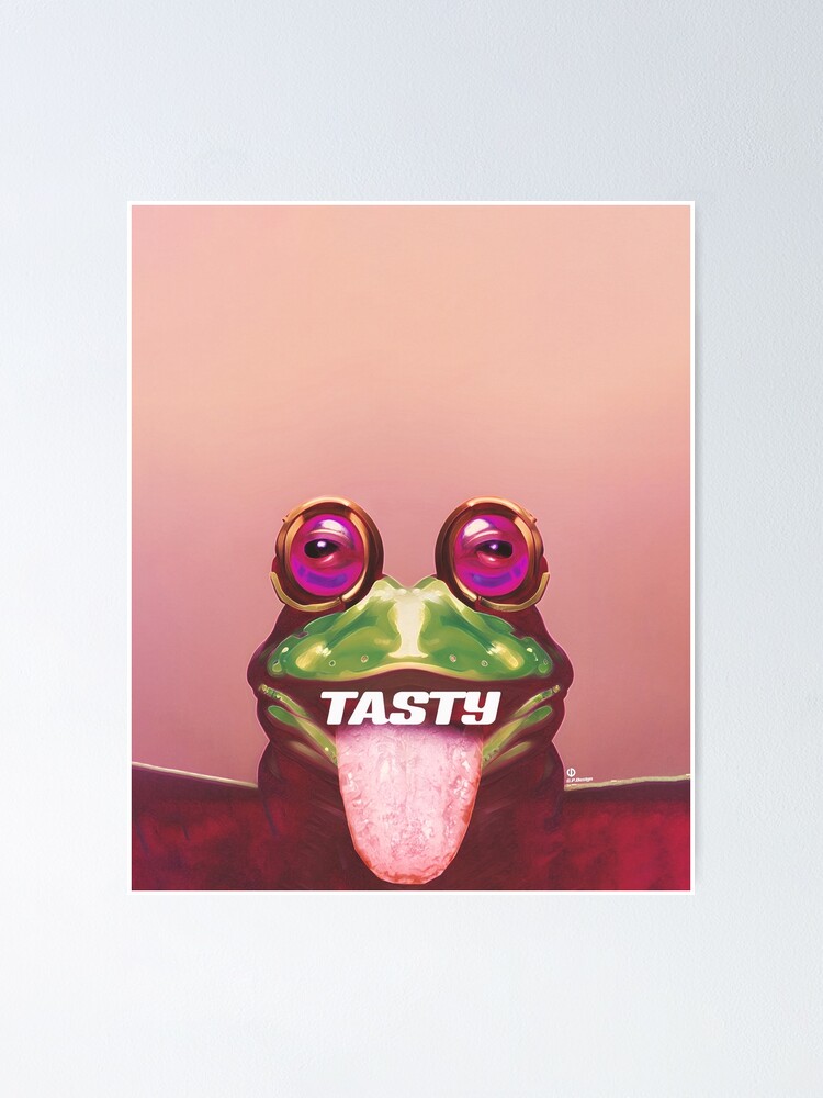 "Tasty Frog" Poster for Sale by C-P-Design | Redbubble