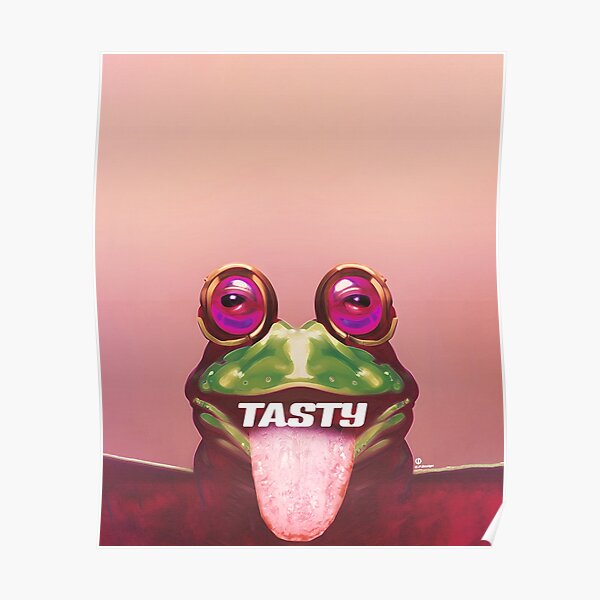 "Tasty Frog" Poster for Sale by C-P-Design | Redbubble