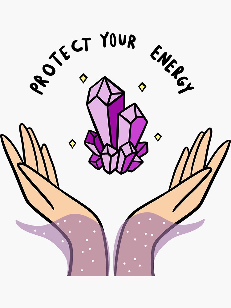 Pegatina «Protege tu energía lindos cristales mágicos» de Kagui | Redbubble