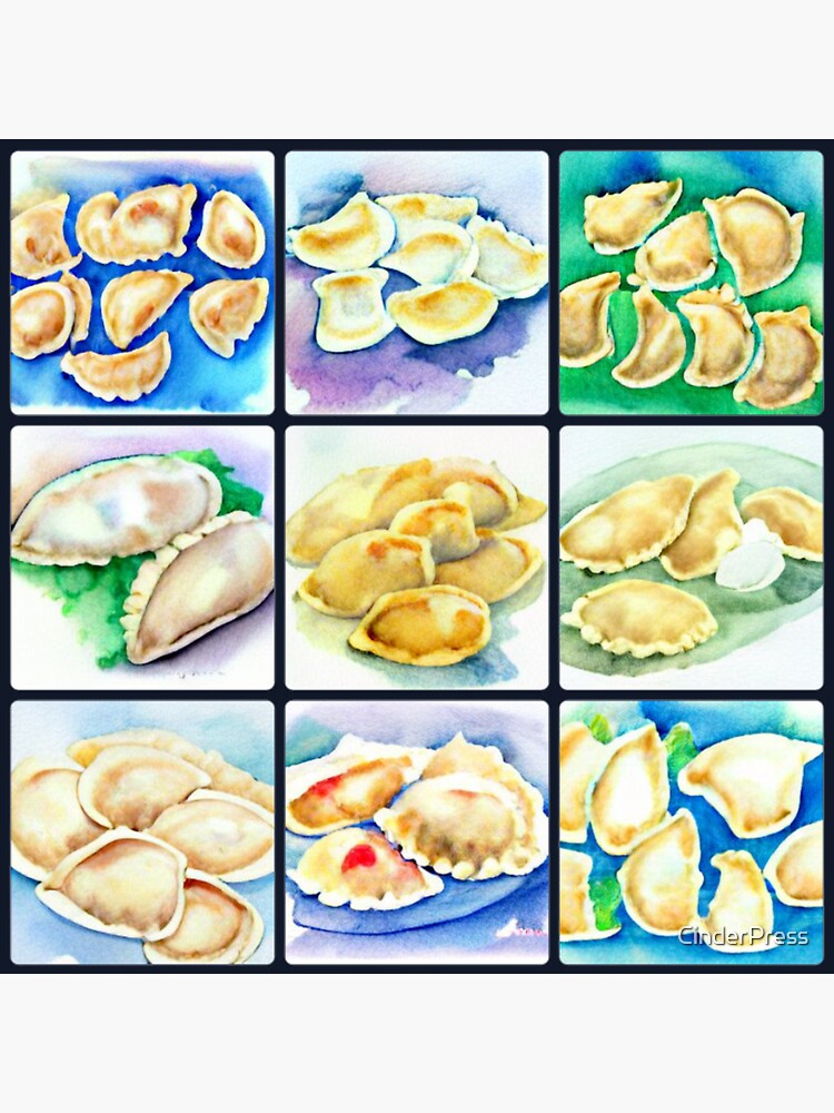 "Pierogi Pack" Sticker for Sale by CinderPress | Redbubble