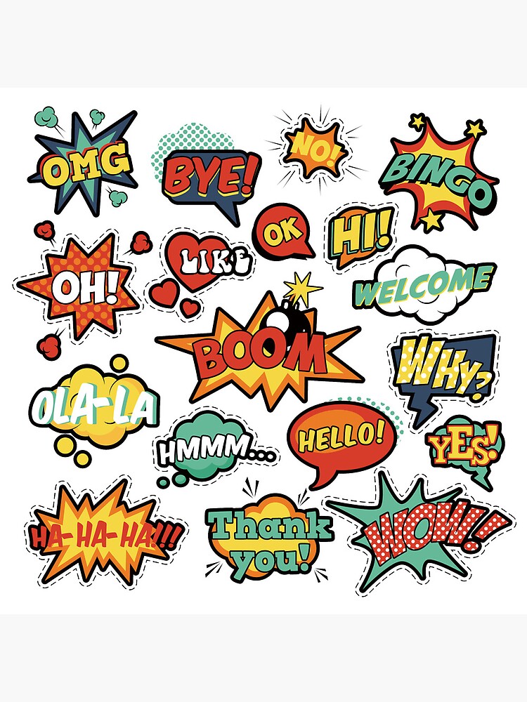 "Random reaction words" Poster for Sale by DaiMovr | Redbubble