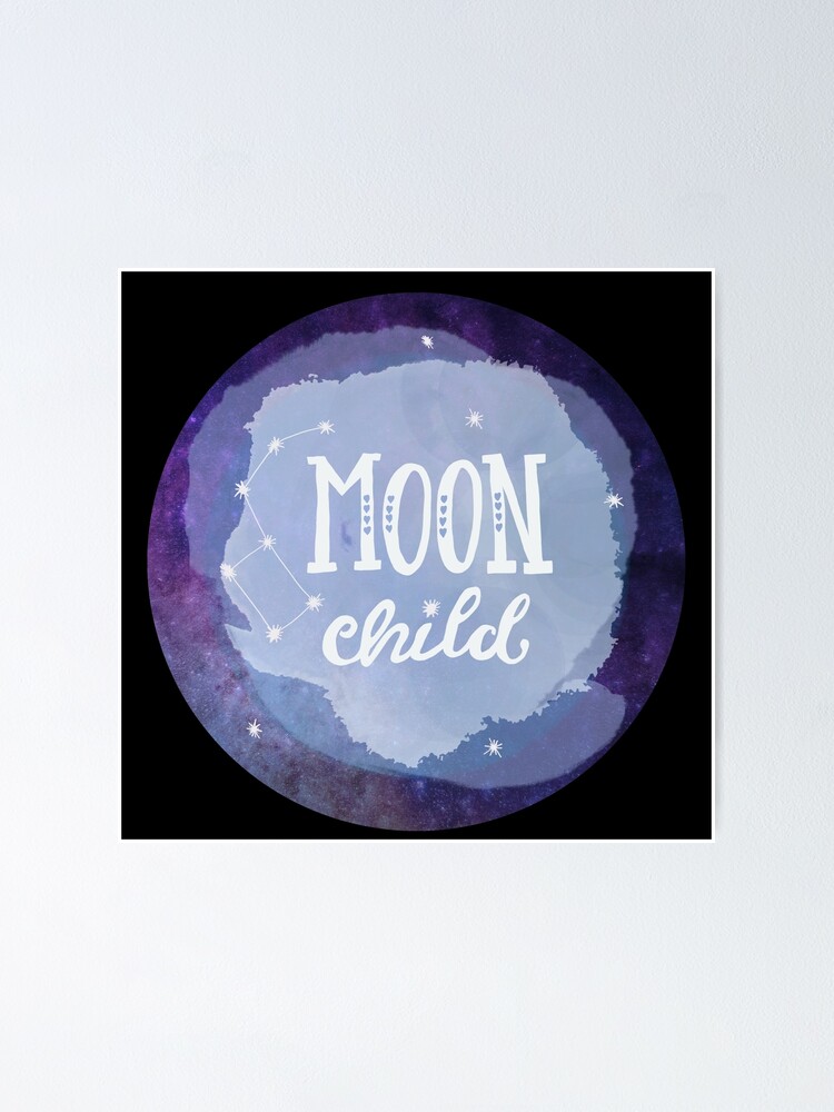"Moon Child Sticker" Poster for Sale by Nobow | Redbubble