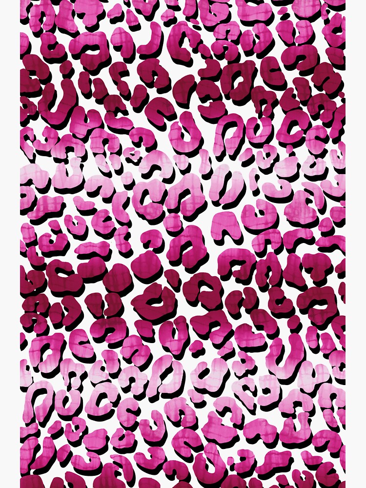 "Leopard Tie Dye Pink 80s Inspired " Sticker for Sale by AubrieBea ...